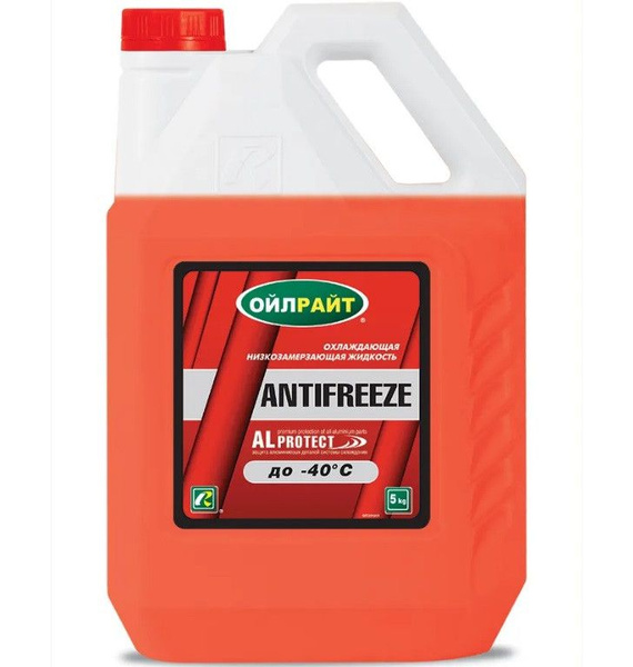 Антифриз красный 5кг OILRIGHT-40 1/4 - купить в интернет-магазине OZON ...