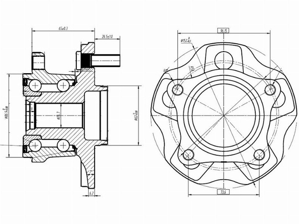 3DACF041D-6CR Ступичный узел задн. LEXUS RX 270/350/450h 08- 4WD купить ...