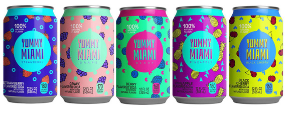Набор газированных напитков Yummy Miami, "Содовая с различными вкусами ...