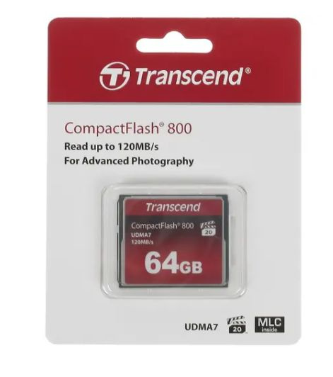 Карта памяти Transcend Premium CF (Compact Flash) 64 ГБ (TS64GCF800 ...