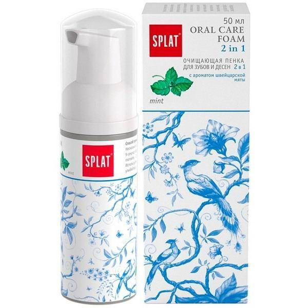 Зубная паста SPLAT Oral Care Foam очищающая 2в1 с ароматом Мяты 50мл ...