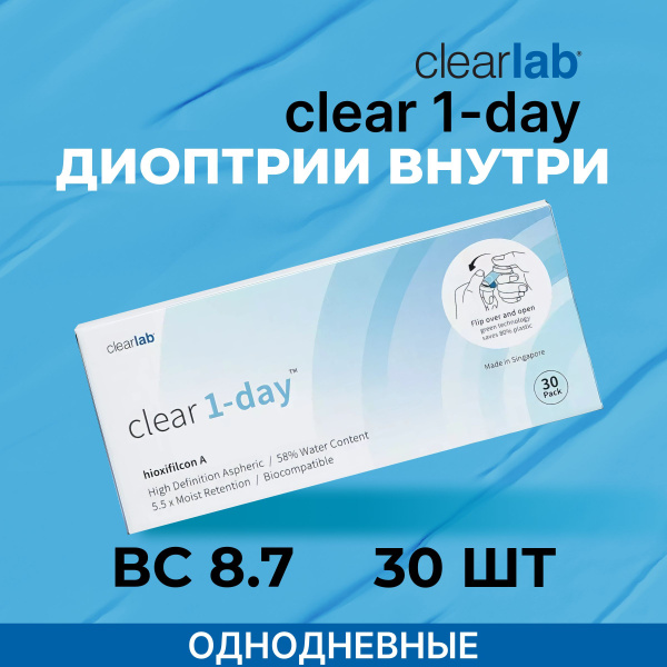 Clearlab Clear 1-day (30 линз) SPH +1.00 BC 8.7 - купить с доставкой по выгодным ценам в ...