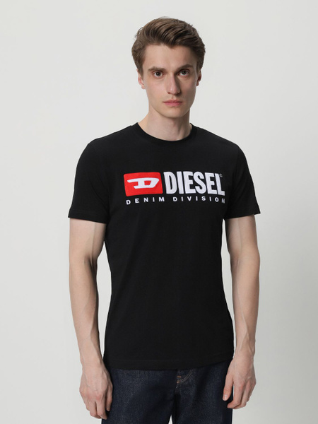 Футболка Diesel, размер 48, 50, цвет черный, 100%хлопок - купить по выгодной цене в интернет ...