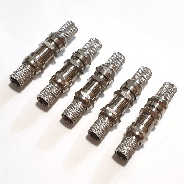 Соединитель ТВ кабеля медный 5 шт F разъем Cadena резьбовой Rg6 Коннектор на коаксиальный