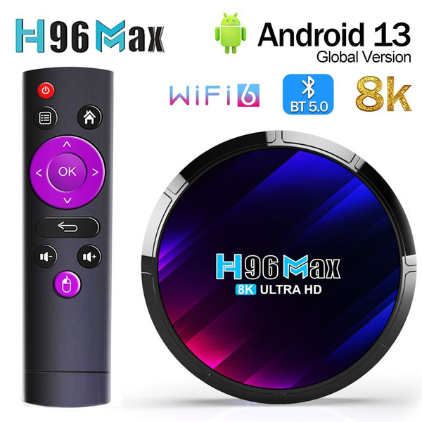 Медиаплеер H96 MAX RK3528, HDMI, RJ-45 Ethernet, USB, черный, Android ...