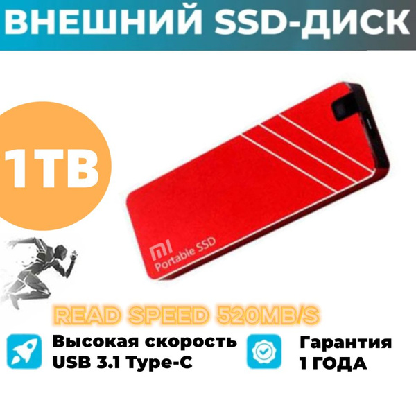Внешний SSD-диск Внешний SSD, 1 ТБ - купить по выгодной цене в интернет-магазине OZON (1413349733)