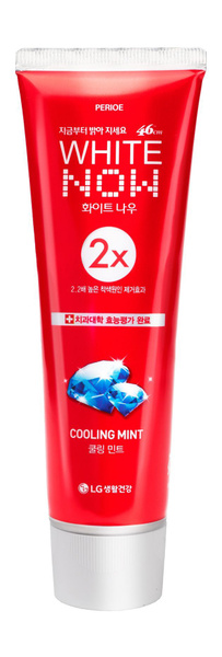 PERIOE Зубная паста отбеливающая White now cooling mint "Охлаждающая ...