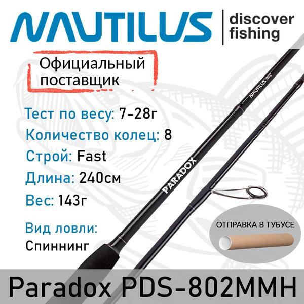 Спиннинг Nautilus Paradox, от 7 гр купить по выгодным ценам в интернет-магазине OZON (1672424195)