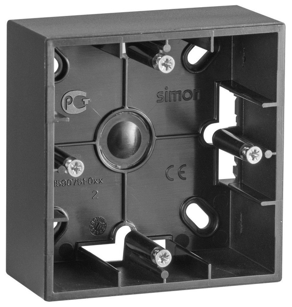 Simon 15 Графит Коробка 1-ая для наружного монтажа, Simon, арт.1590751 ...