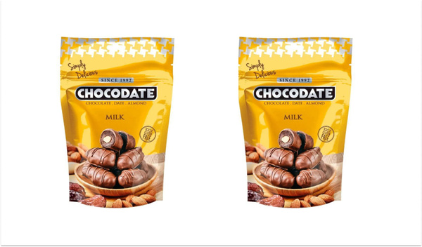 Конфеты Chocodate Финики с миндалем в молочном шоколаде 100г (2шт ...