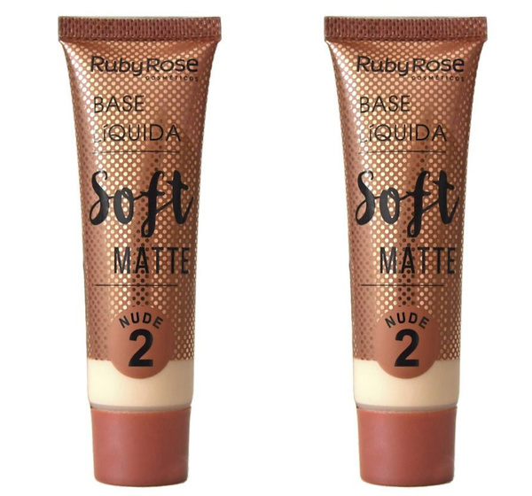 RUBY ROSE Тональная основа Soft Matte, Nude 2, 2 шт - купить с доставкой по выгодным ценам в ...