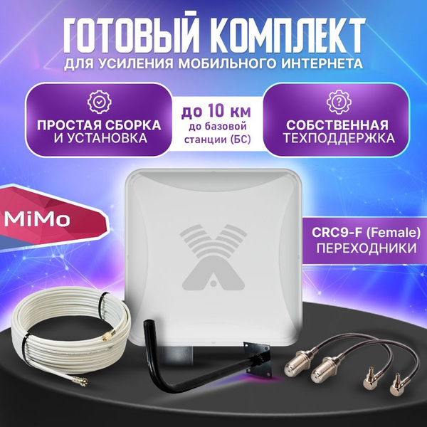 Антенна для модема 4G Antex Petra BB 75 MIMO 2*2 15f для усиления ...