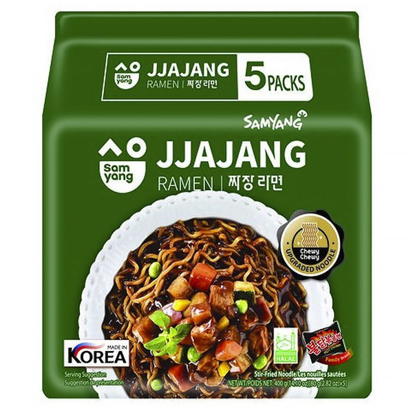 Корейская лапша быстрого приготовления Samyang Jjajang Ramen со вкусом ...