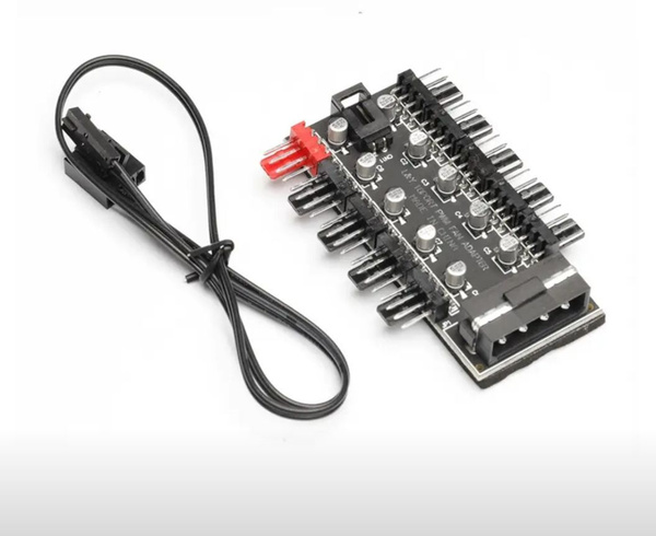 Разветвитель для вентиляторов на 10 кулеров 4pin (MOLEX) / хаб для ...