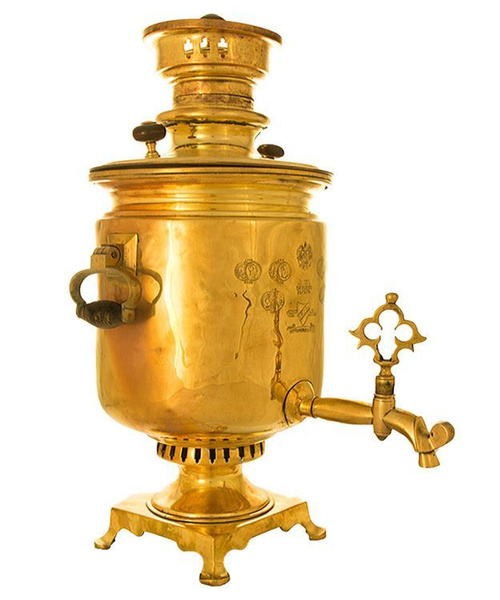 Самовар антикварный Баташева с медалями, 10 литров, вислые ручки, Ваш ...