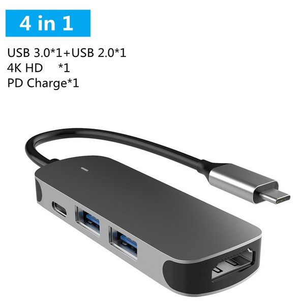 Док-станция Type C HUB-HDMI-совместимый адаптер OTG Vga RJ45 Lan ...