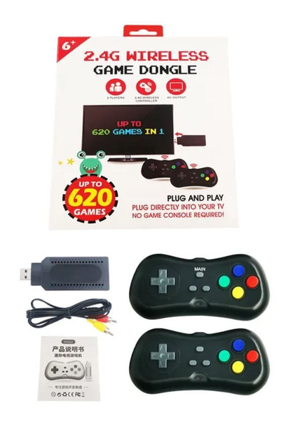 Игровая приставка WG02 8 BIT 2 беспроводных геймпада 620 игр - купить с доставкой по выгодным ...