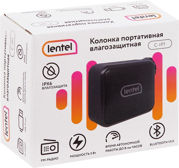 Беспроводная колонка LENTEL Колонка портативная влагозащитная - купить ...