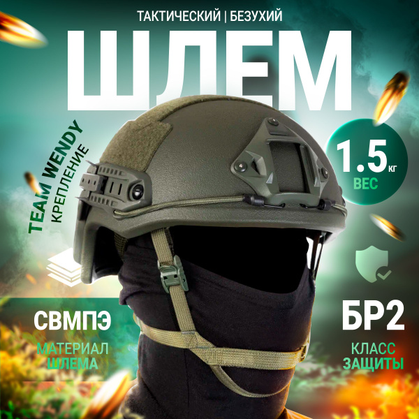 Шлем тактический военный каска БР2 FAST OPS CORE БЕЗУХИЙ крепление Team ...