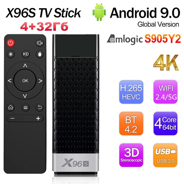 Медиаплеер X96 S, HDMI, 3.5 мм, USB, черный, Android купить по низкой цене с доставкой в ...