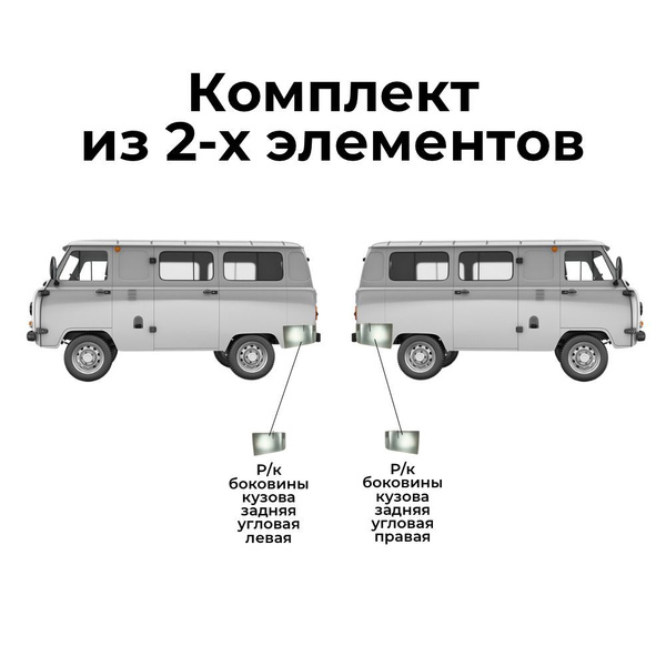 Ремкомплект кузова УАЗ 452 САНИТАРКА / БУХАНКА / 2 элемента - купить с ...