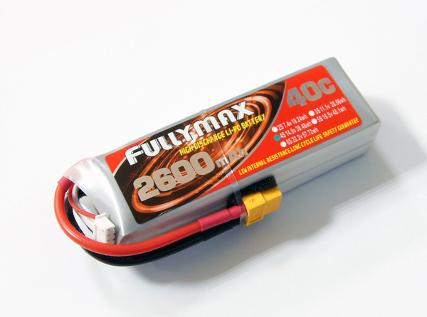 Аккумулятор LiPo Fullymax 14.8V 2600мАч 40C FB2600XP-4S купить на OZON ...