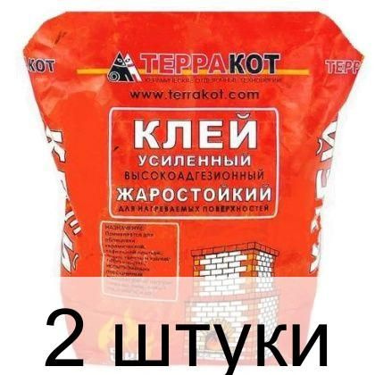Характеристики Клей жаростойкий усиленный Терракот, 5 кг - 2 штуки ...