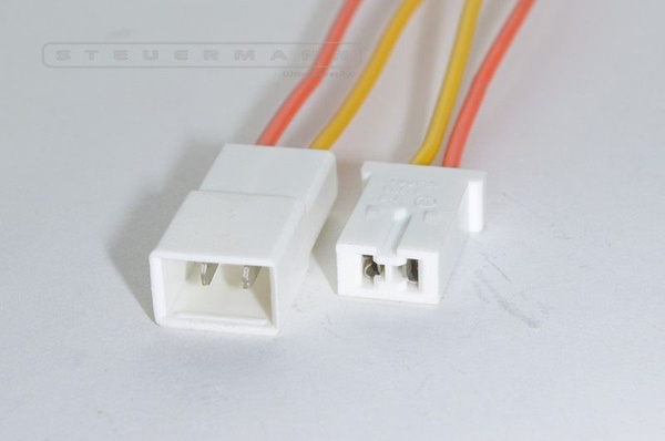 Колодка 2-х контактная 2,8мм с проводом 0,5мм (папа+мама), 90038/9076СБ ...