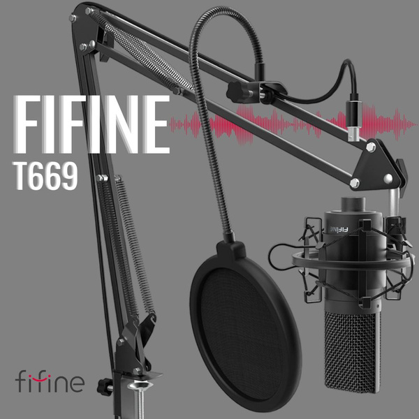 Микрофон для подкастов Fifine T669 USB 20Гц - купить по выгодной цене в ...