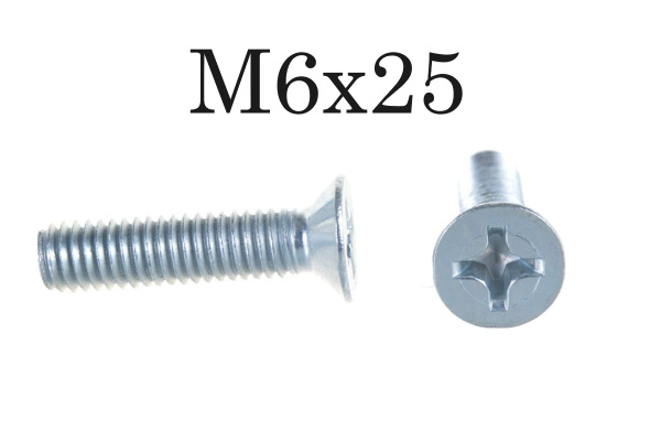 Винт M6 x , головка: Потайная, 20 шт - купить по выгодной цене в интернет-магазине OZON (1271382200)