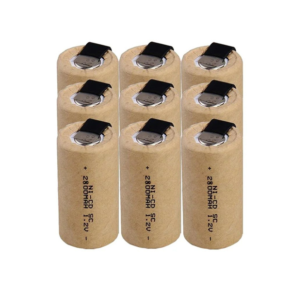 Отвертка, электрическая дрель, аккумуляторы SC, 1,2 В, 2200-2800 мАч, Ni-Cd аккумуляторная ...