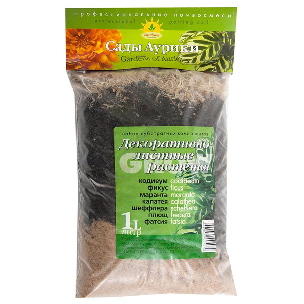Декоративно-лиственные субстрат 1 л - купить по низкой цене в интернет ...