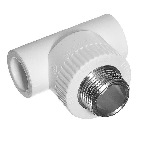 PP-R Тройник комбинированный 32 Х 1/2 наружная резьба PRO AQUA / белый ...