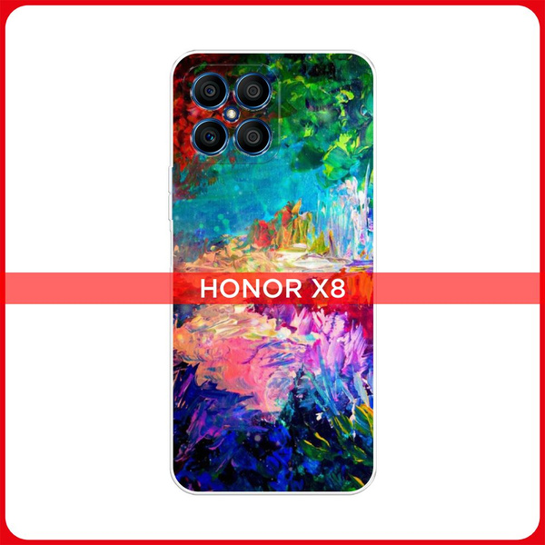 Силиконовый чехол на Honor X8 / Хонор Х8 Лес-гуашь - купить с доставкой ...