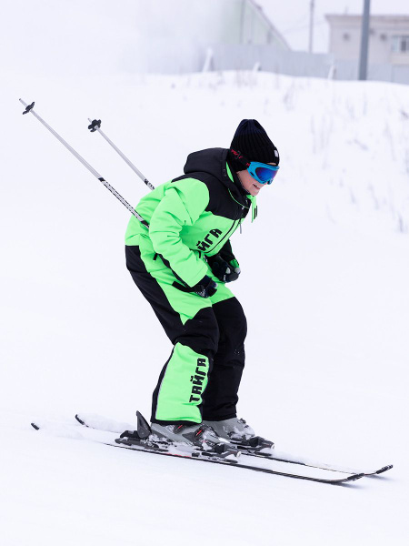 Комбинезон зимний NIKASTYLE 8з4323 салатовый неон 158-80, Мальчики, размер 158, материал ...