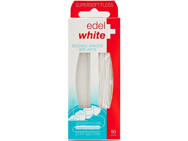 зубная нить, 50шт edel+white Supersoft Floss - купить с доставкой по ...