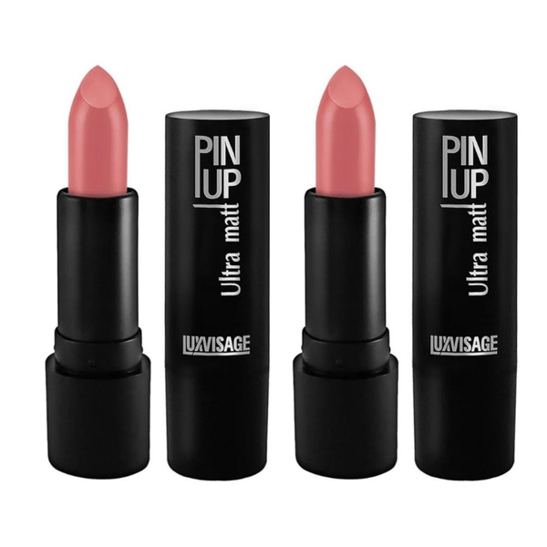LUXVISAGE Губная помада PIn-Up Ultra matt, Тон 514 Natalie, 4 г, 2 шт ...