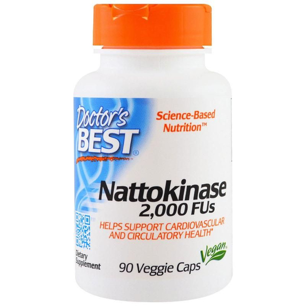 Наттокиназа Doctor's Best Nattokinase 2000 FUs, 90 капсул - купить с ...