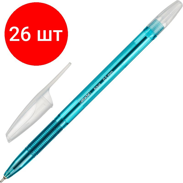 Ручка шариковая неавтомат. Attache Aqua, комплект 26 штук, маслян ...