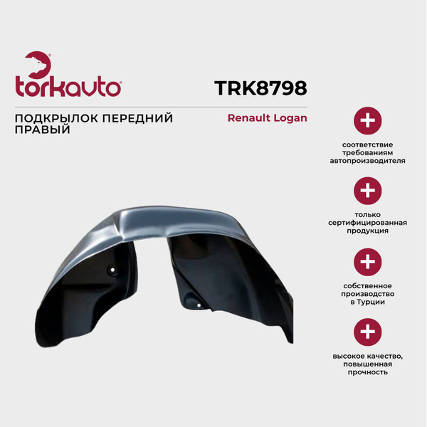 Подкрылок передний правый Renault Logan 1 / Рено Логан 1; Лада Ларгус ...