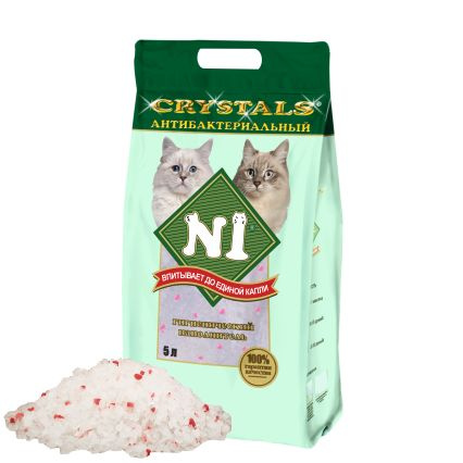 Наполнитель №1 Crystals Антибактериальный 5л - купить с доставкой по ...
