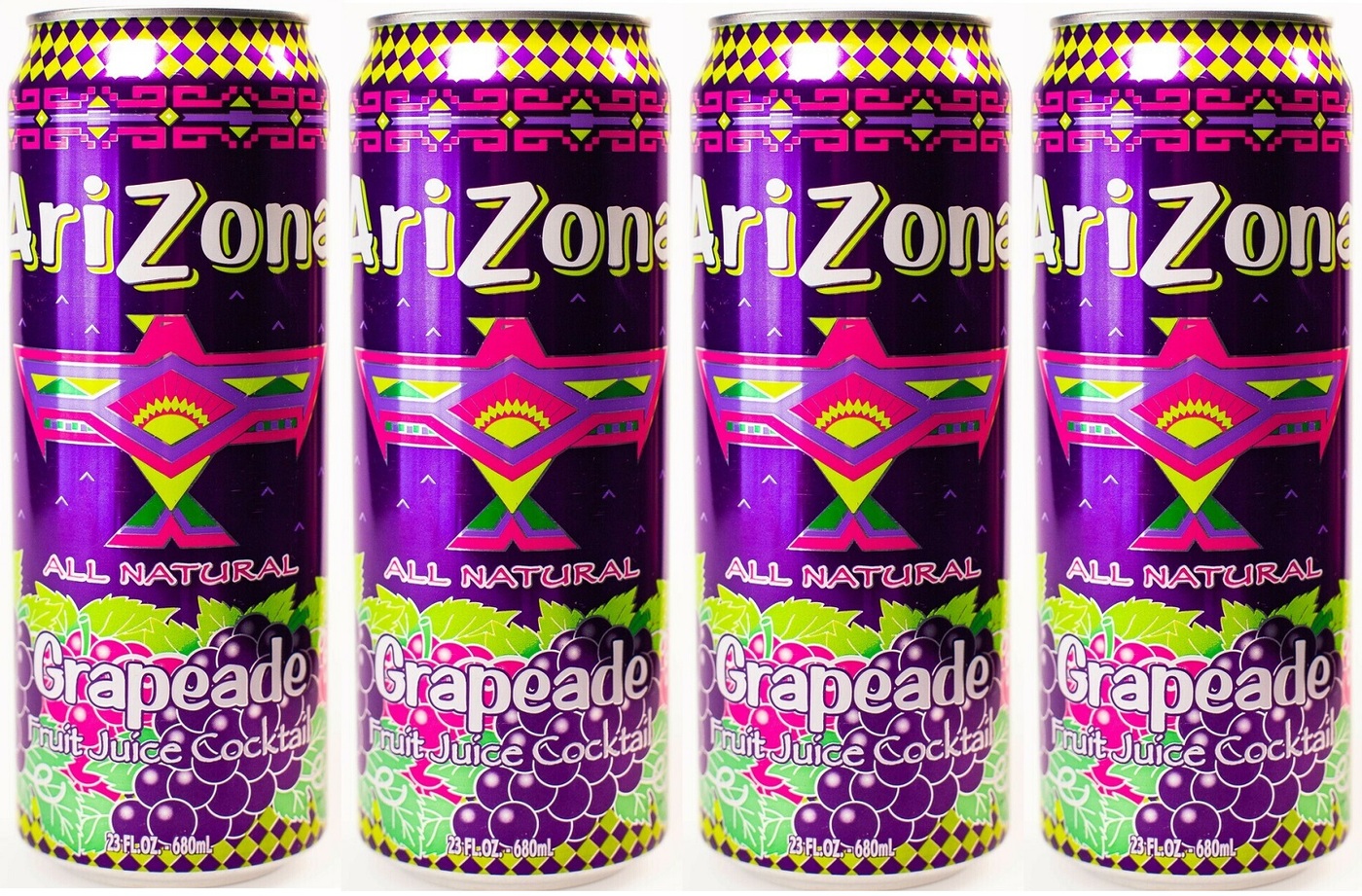 Набор из четырех банок холодного чая Arizona Grapeade, 680мл - купить с ...