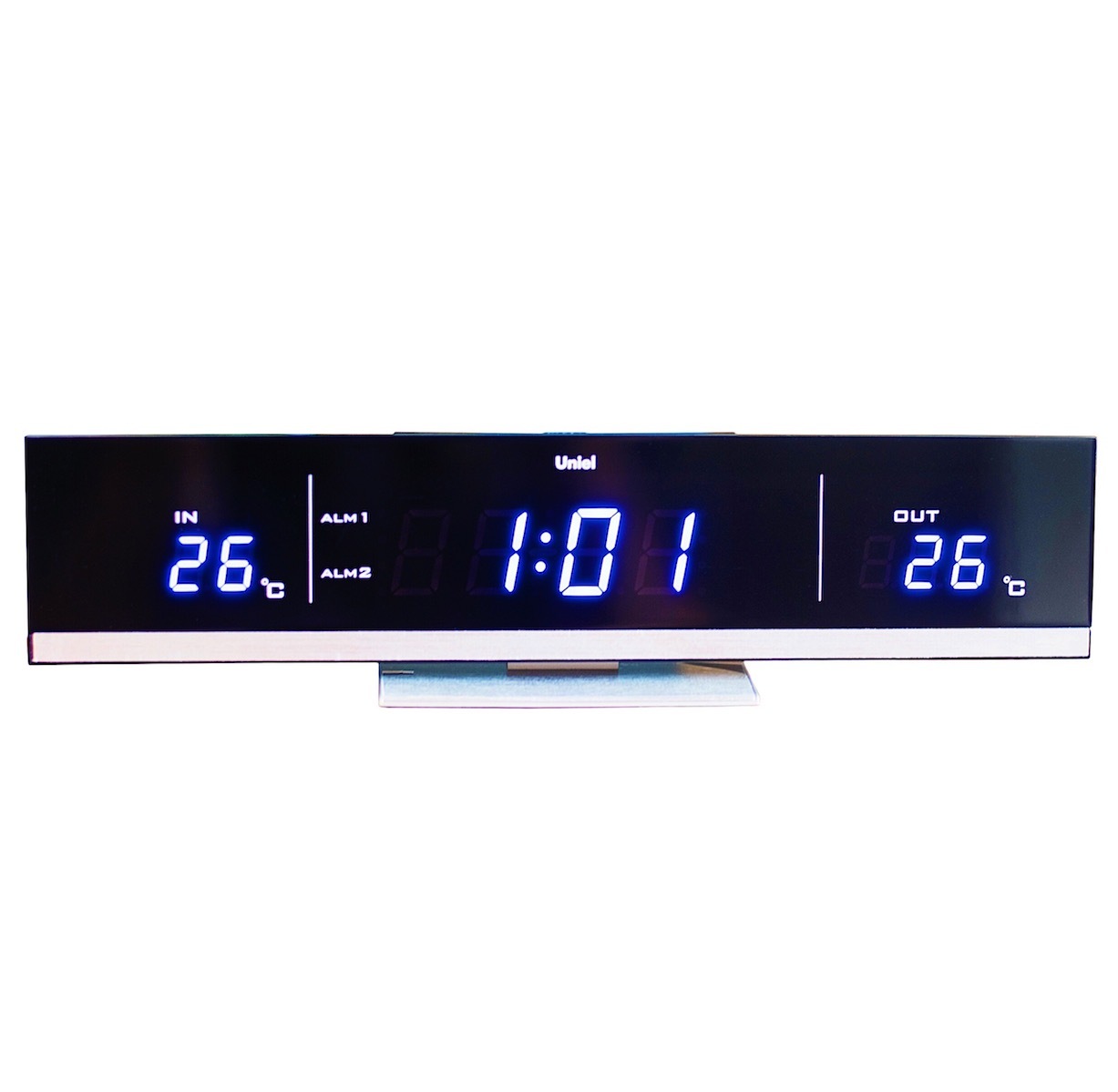 Настольные часы - метеостанция с 2 будильниками Uniel UTV-41B — купить ...