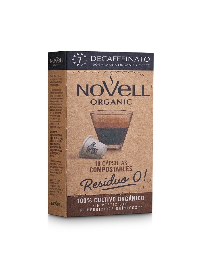 Характеристики Кофе NOVELL в капсулах Decaffeinato Organic Декафенато ...