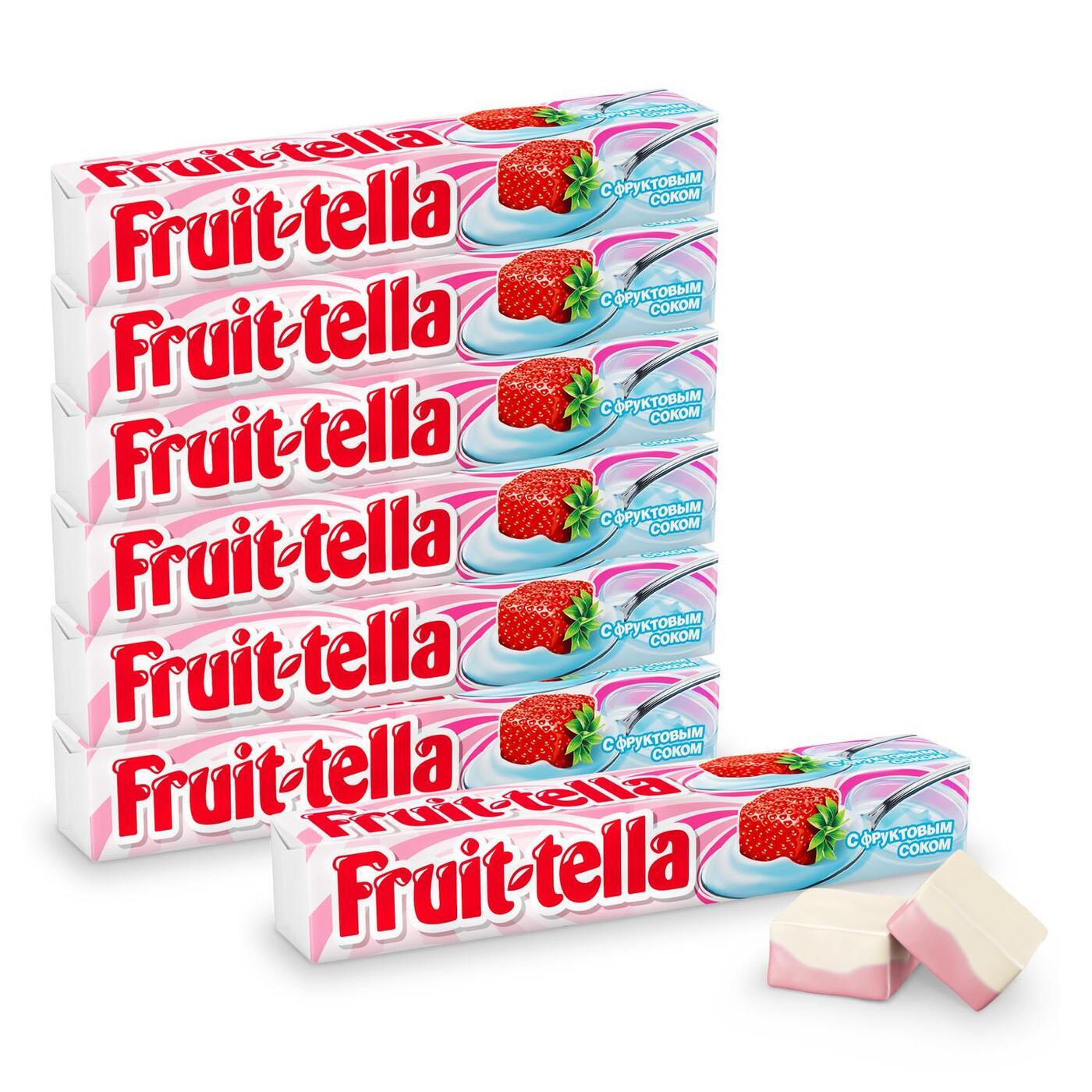 Жевательные конфеты Fruittella Клубничный Йогурт, 7 шт по 41г - купить ...