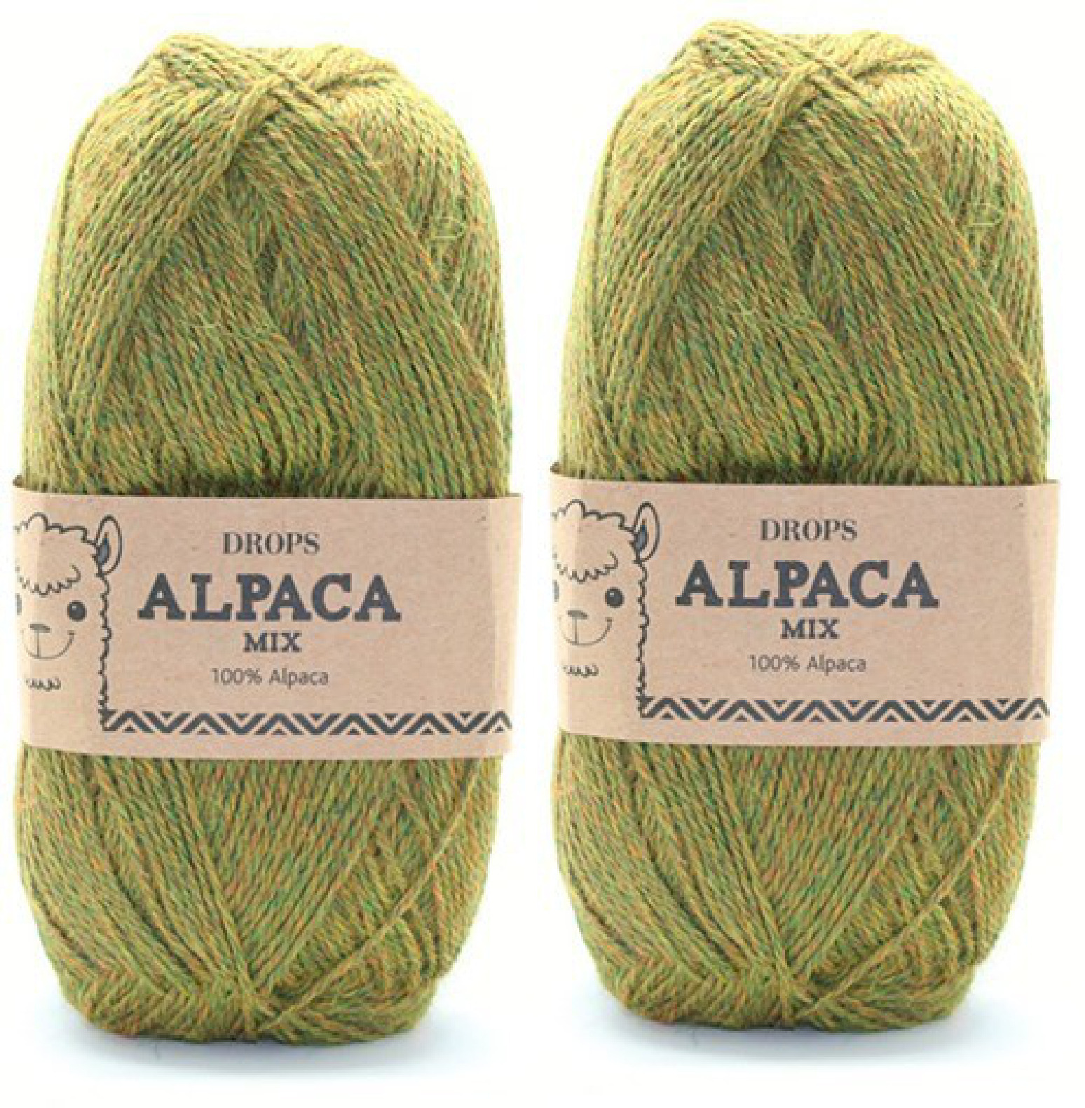 пряжа Drops Alpaca Mix (Дропс Альпака Микс), 2 мотка по 50 г, цвет 7233 ...