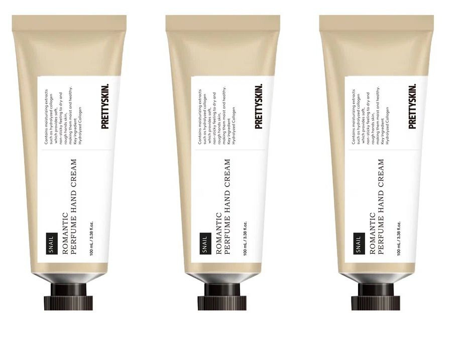 Pretty Skin Крем для рук парфюмированный PSLAB ROMANTIC PERFUME, с муцином улитки, 100 мл, 3 шт ...