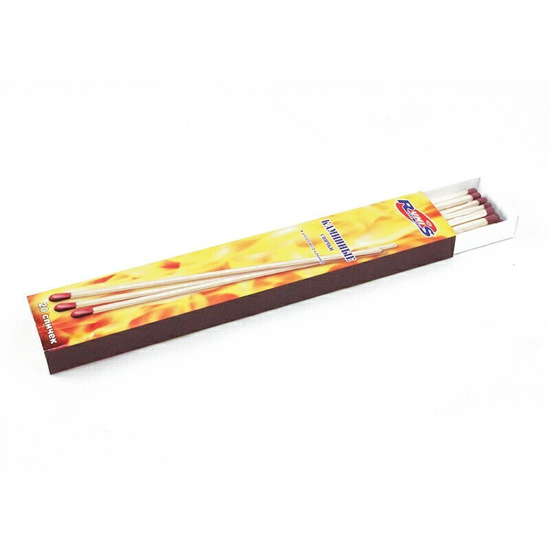Экстрадлинные каминные спички RUNIS для розжига мангалов, барбекю ...