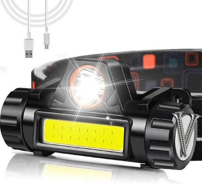 Фонарь налобный Яркий Луч LH-450A MA-HALO, 5W LED +3W COB, 3 режима ...