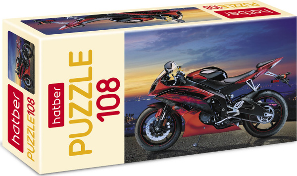 Пазлы Hatber "MotorBike" 108 элементов, формат А4 - купить с доставкой по выгодным ценам в ...